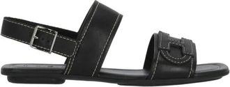 Hogan Femme, Chaussures, Noir, Taille: 36 1/2 EU Sandales Plates H685
