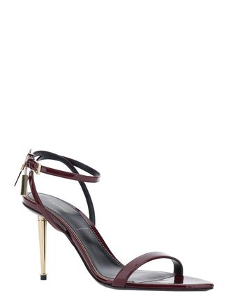 Tom Ford Womens Sandals Burgundy Leather Calf