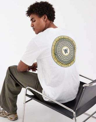 Wood Wood Double A By Wood Wood - Ace - T-shirt 100 % coton &agrave; logo - Blanc