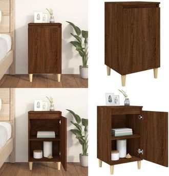 vidaXL Nachttisch Braun Eichen-Optik 40x35x70 cm Holzwerkstoff - Nachttisch - Holzm&ouml;bel - Wohnzimmerm&ouml;bel - Esszimmerm&ouml;bel - Schlafzimmerschrank - Home &