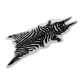 Cabilock Zebra-Muster Teppich Weich Flauschiger Wohnbereich Bodenteppich rutschfest Vielseitig Verwendbar Als Sitzkissen Schlafzimmer Wohnzimmer Teppich Mit An