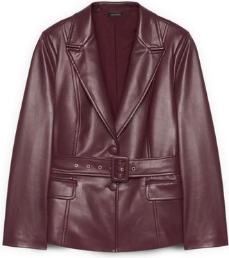 Fiorella Rubino Femme, Vestes, Rouge, Taille: 46 FR Blazer Structur&eacute; avec Ceinture