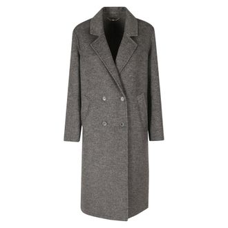 Seventy Femme, Manteaux, Gris, Taille: 42 FR Double-Breasted Manteaux