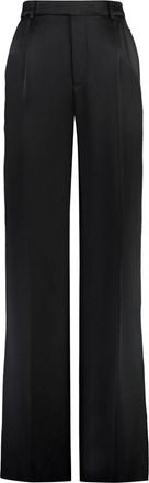 Saint Laurent Plisseehose mit geradem Schnitt - Schwarz
