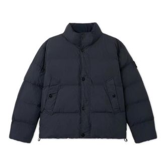 Stone Island Crinkle Reps Daunenjacke - - Jackets - Herren - Blau - S