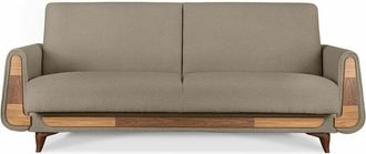 Konsimo Gustavo Sofa 3-Sitzer mit Schlaffunktion, braun - Konsimo