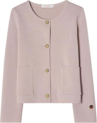 Busnel Femme, Pulls, Rose, Taille: 44 FR Macey Knitted Wool Jacket