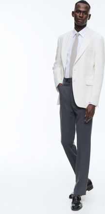 Fursac Veste à chevrons en lin et coton - Taille 46 - Homme