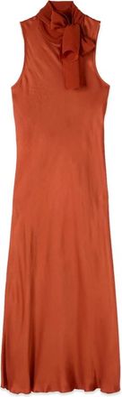 Oltre Femme, Robes, Orange, Taille: 42 FR Robe fourreau en satin de viscose