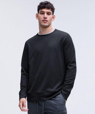 lululemon Shift Stitch Classic-Fit Long-Sleeve Shirt pour Hommes - Noir - Taille 2XL