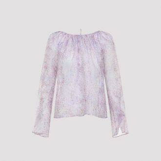 Alberta Ferretti Blouse en organza imprim&eacute;e Alberta Ferretti