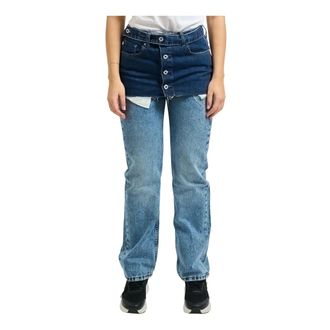 Karl Lagerfeld Femme, Jeans, Bleu, Taille: W26 Jeans Effet Superposition