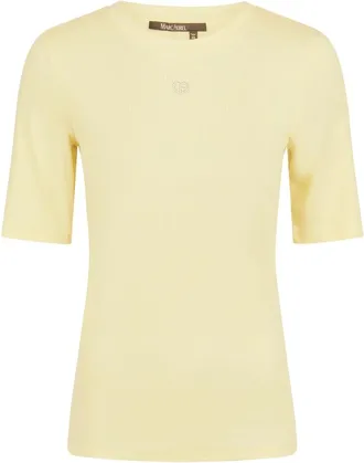 Marc Aurel Femme, Pulls, Jaune, Taille: 40 FR Haut c&ocirc;tel&eacute;