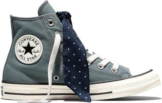Converse Chuck Taylor All Star - &Eacute;charpe &agrave; d&eacute;tail noeud - Gris min&eacute;ral/aigrette/noir