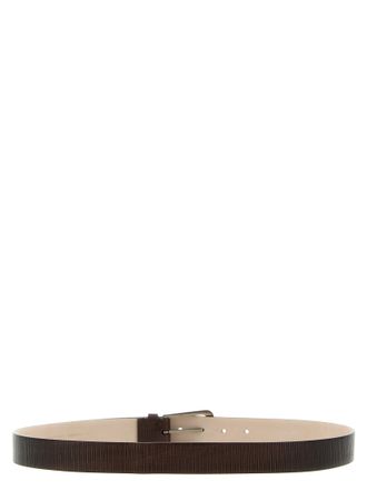 Brunello Cucinelli Womens Brown Leather Regular Belt