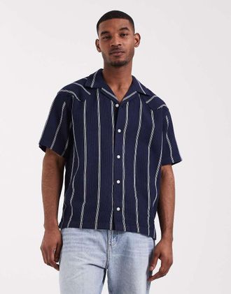 Wrangler Chemise d&eacute;t&eacute; &agrave; manches courtes - Bleu marine