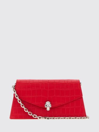 Alexander McQueen McQueen Mini sac en cuir de veau effet croco avec Skull