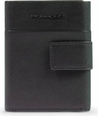 Piquadro Homme, Accessoires, Noir, Taille: ONE Size Portefeuille de poche homme avec porte-monnaie arri&egrave;re, porte-cartes de cr&eacute;dit et protection Rfid