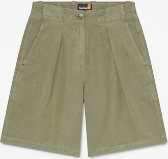 Timberland Bermudashorts aus Baumwoll-Leinenmischung f&uuml;r Damen in Gr&uuml;n, Damen, Gr&uuml;n, Gr&ouml;&szlig;e