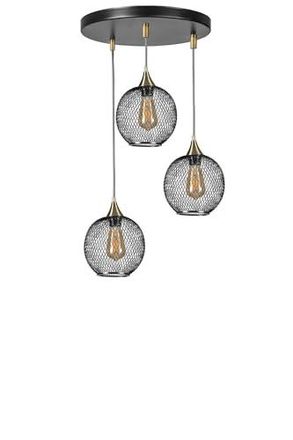 Opviq Elegant Black Chandelier, Adjustable Height 70 cm, Metal Body with Antique Coating, E27 Socket Max 40W, Perfect for Modern Home D&eacute;cor
