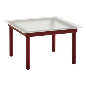 HAY Table basse en verre Kofi, pietement en ch&ecirc;ne Hay