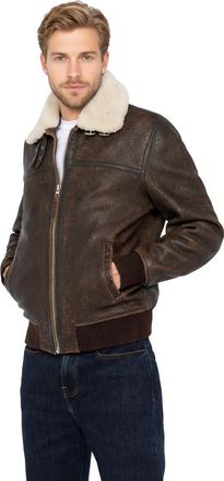 Schott NYC Herren Lcbombardier Lederjacke, braun, XXXL