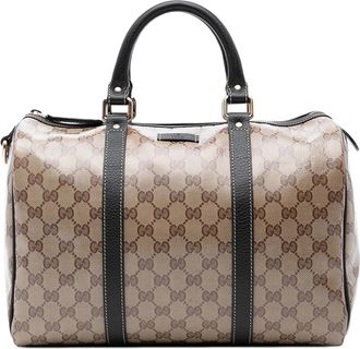 Gucci Crossbody Bags - Medium GG Crystal Joy Boston Bag - Gr. unisize - in Braun - für Damen