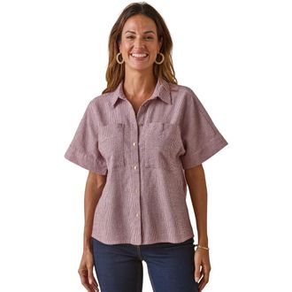 Daxon by - Chemisier tissu effet gaufr&eacute;