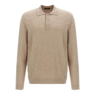 Zanone Cashmere Wool Polo Shirt - - Knitwear - Herren - Beige - L