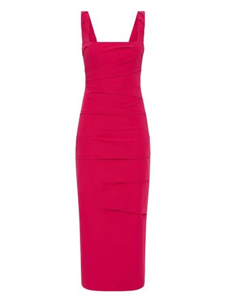 Rachel Gilbert robe drapée Anna à encolure carrée - Rose