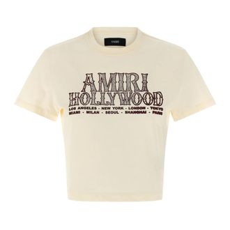 Amiri Femme, Tops, Beige, Taille: 38 FR Hollywood Tee