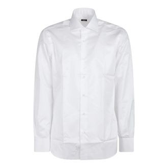 Barba Homme, Chemises, Blanc, Taille: XS Chemise Élégante à Manches Longues