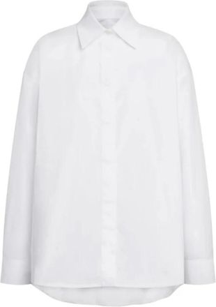 Dondup Femme, Blouses et Chemises, Blanc, Taille: 36 FR Camicia Over in Gabardina