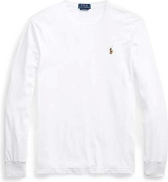 Polo Ralph Lauren Homme, Tops, Blanc, Taille: L T-shirt &agrave; Manches Longues
