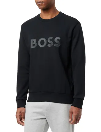 BOSS Herren Salbo Sweatshirt, Black1, XXL EU
