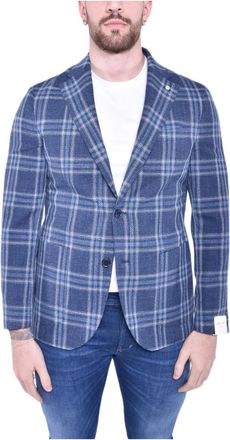 L.B.M. 1911 L.b.m. 1911, Homme, Costumes, Multicolore, Taille: 2XL Veste Prince de Galles crois&eacute;e