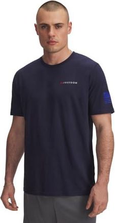 Under Armour T-Shirt &agrave; Manches Courtes Freedom Banner pour Homme, (410) Midnight Navy / / Royal, Taille 3XL