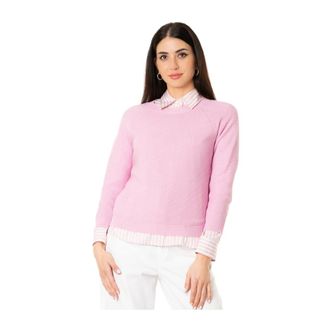 Max Mara Linz Crew Neck Sweater - Femme - Pulls - Rose - Taille: 38 FR