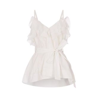 P.A.R.O.S.H. P.a.r.o.s.h., Femme, Blouses et Chemises, Blanc, Taille: 38 FR Canyox Blouse