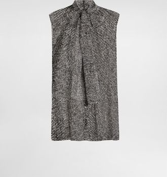 Dolce & Gabbana Chiffonbluse Mit Schachbrett-print - Frau Blusen Und Tops Mehrfarbig 40