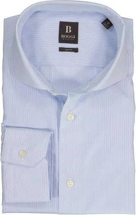 Boggi Milano Herren Hemd blau Baumwolle
