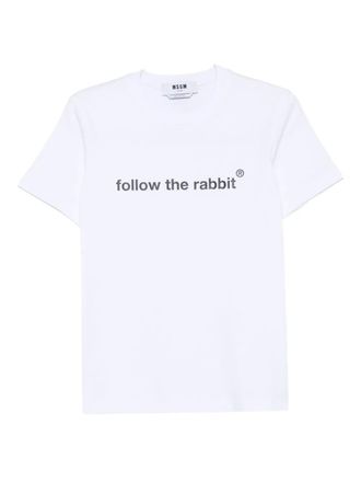 Msgm t-shirt à imprimé graphique - Blanc