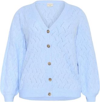 Kaffe Curve Femme, Pulls, Bleu, Taille: 42 FR KCanita Knit Cardigan