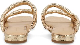 Michael Michael Kors Metallic Goat Leather Sandals - Gold