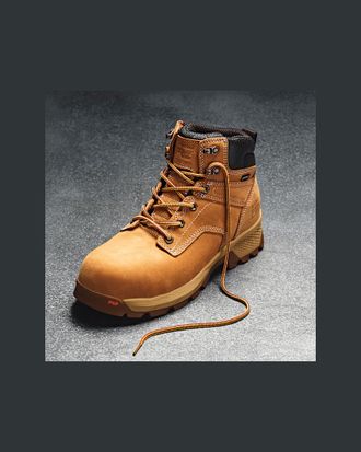 Timberland Wasserfester TiTAN EV 6-Inch-Arbeitsstiefel mit Zehenschutz aus Verbundwerkstoff f&uuml;r Herren in Gelb, Herren, Gelb, Gr&ouml;&szlig;e