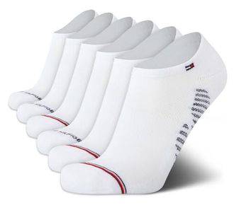 Tommy Hilfiger Lot de 6 paires de chaussettes invisibles pour homme - L&eacute;g&egrave;res et performantes - Extensibles - Pour athl&eacute;tisme - Invisible, Blanc de qualit&eacute; sup&eacute;rieur