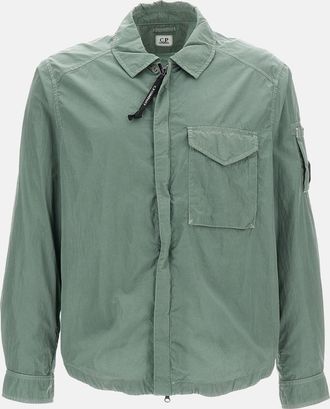 C.P. Company Hemdjacke Chrome-r Mit Reissverschluss Und Linsendetail