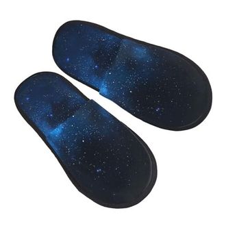 Generic Pantoufles De Voyage Bleu &Eacute;toil&eacute; Lavables Pantoufles DHiver Chaud Maison Slippers Pour Invit&eacute; Spa Automne L