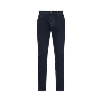 Jacob Cohen Homme, Jeans, Bleu, Taille: W34 Nick Slim 5-Poche Taille Basse Jeans