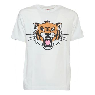 Kenzo Homme, Tops, Blanc, Taille: L T-shirt classique avec impression avant